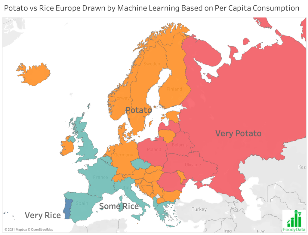 Potato vs Rice Europe Map – FoodyData
